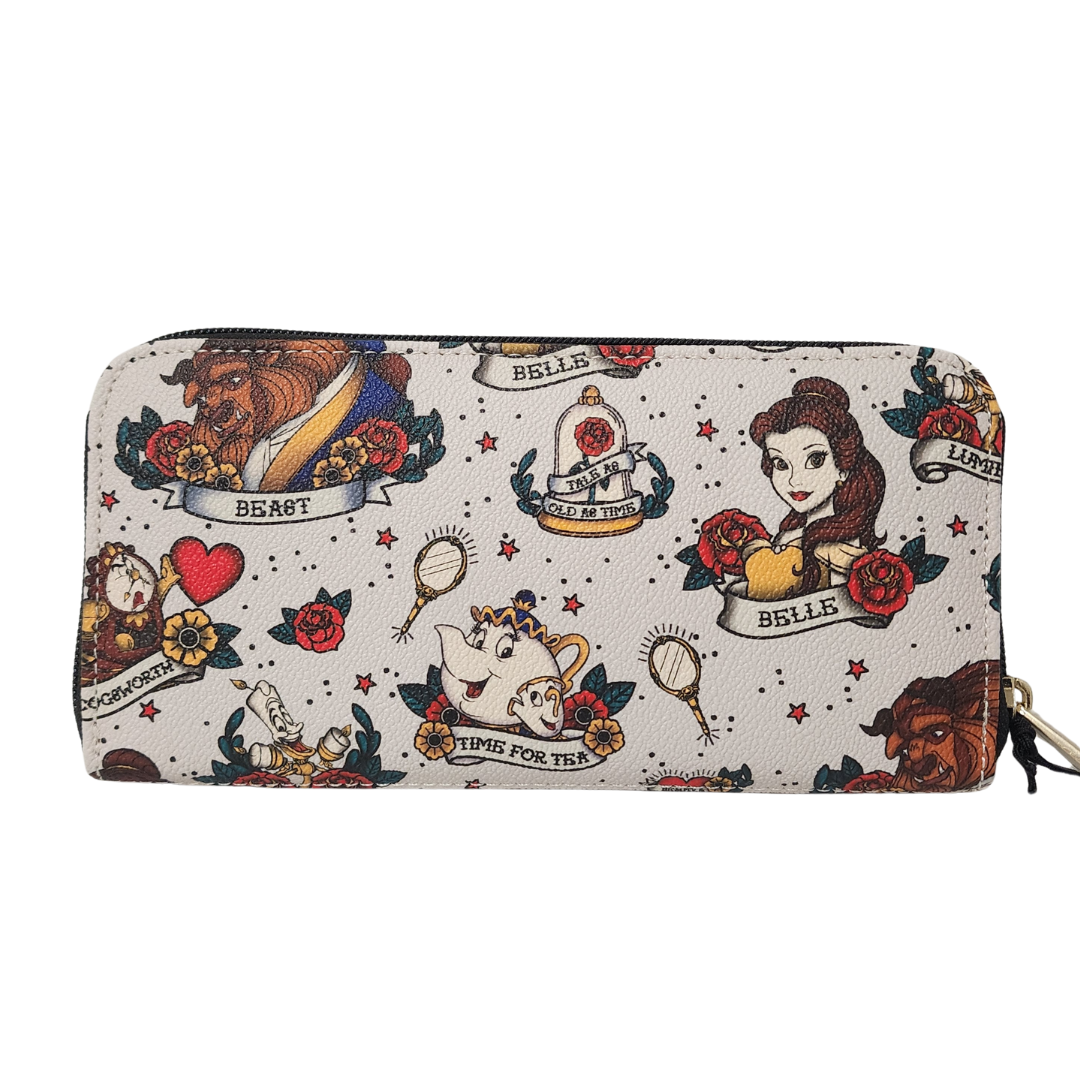 Loungefly Disney Belle Tattoo AOP Wallet DEFECTIVES – Modern Pinup